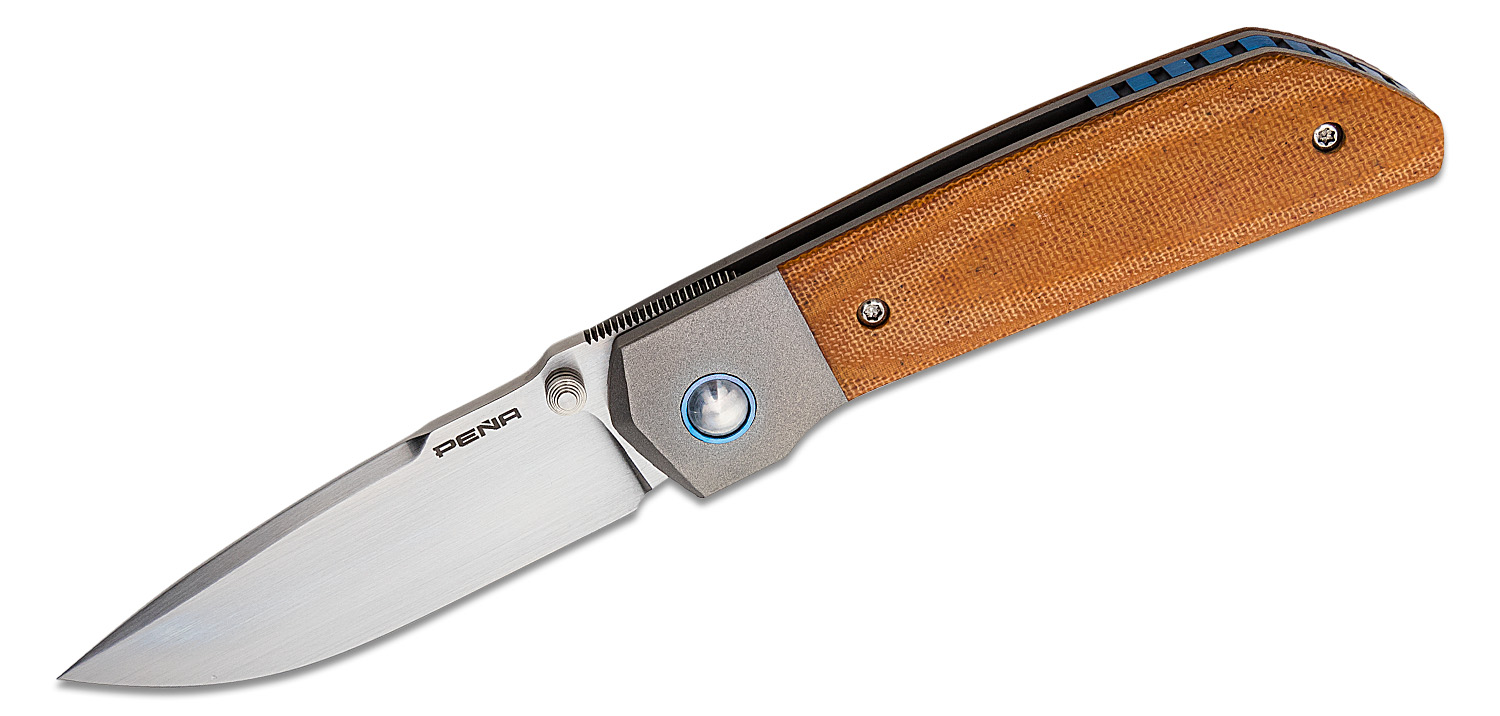 Enrique Pena Custom Mula Front Flipper Knife 3.2" CPM-154 Hand Rubbed ...