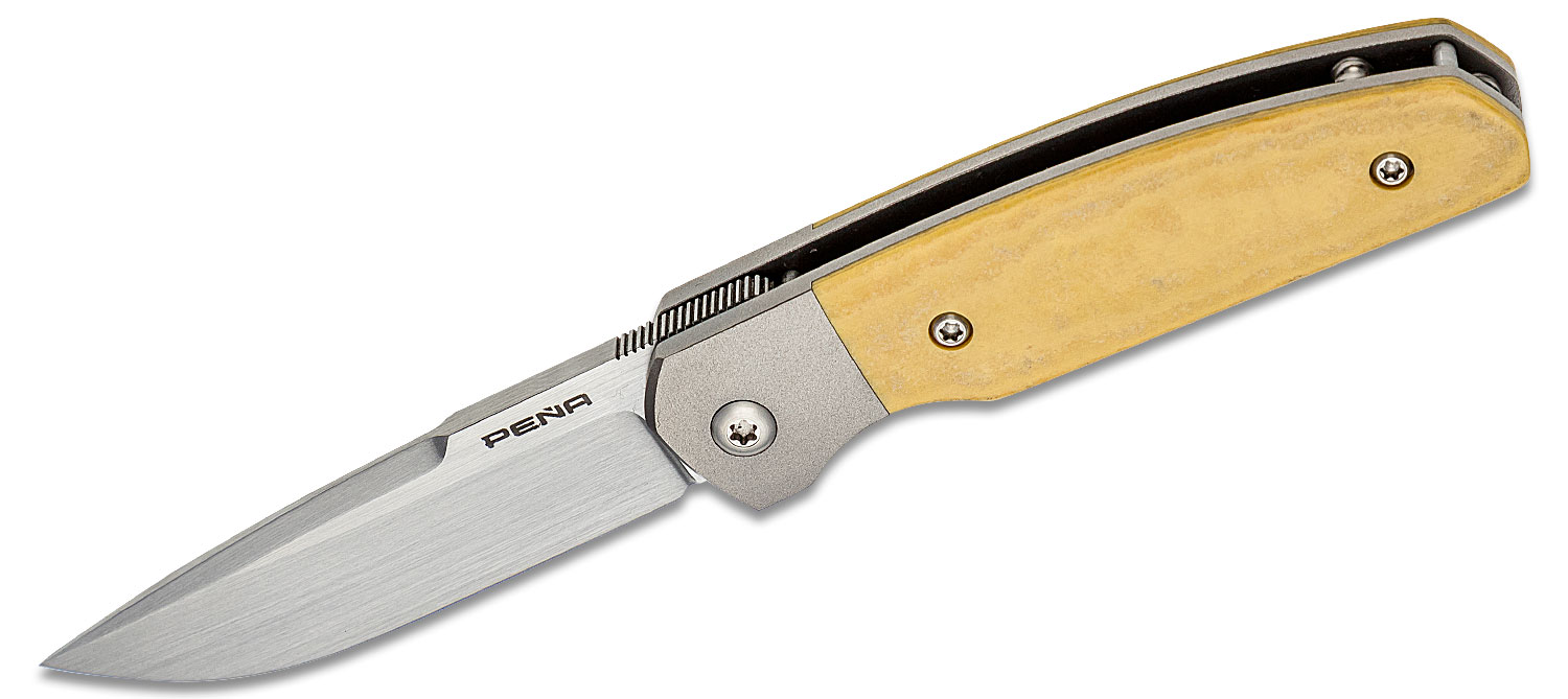 Enrique Pena Custom Mula Front Flipper Knife 2.875" CPM-154 Hand Rubbed ...