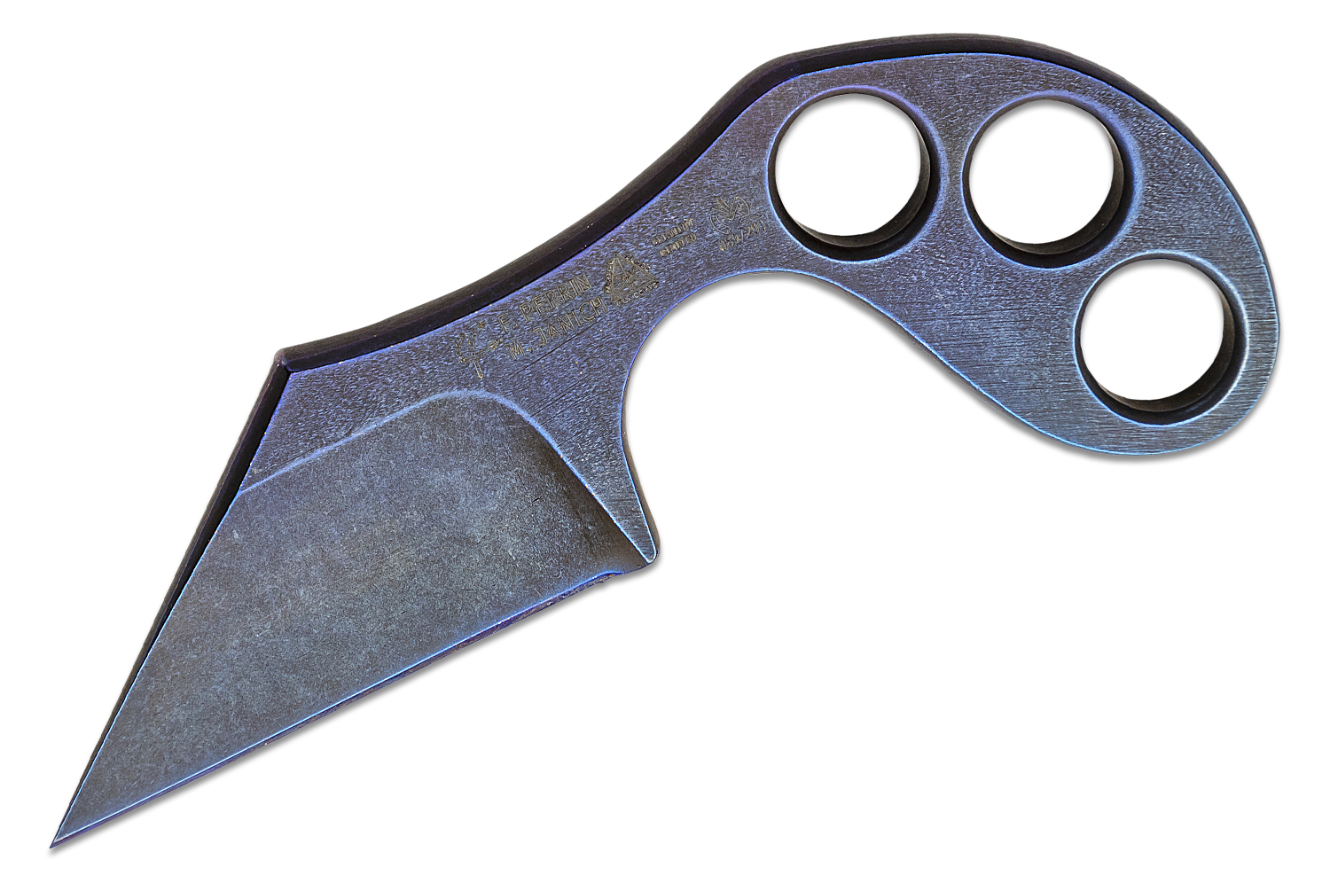 Fred Perrin Confusion Neck Knife 2.63" Titanium Black Stonewashed ...
