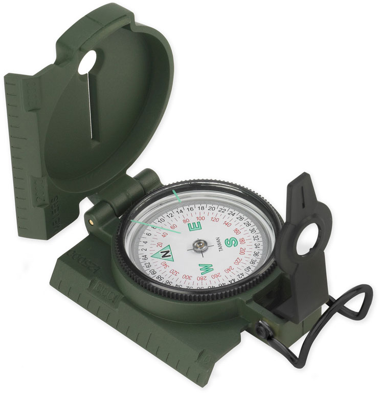 NDuR Lensatic Compass with Plastic, Olive Drab - KnifeCenter - 51570 ...