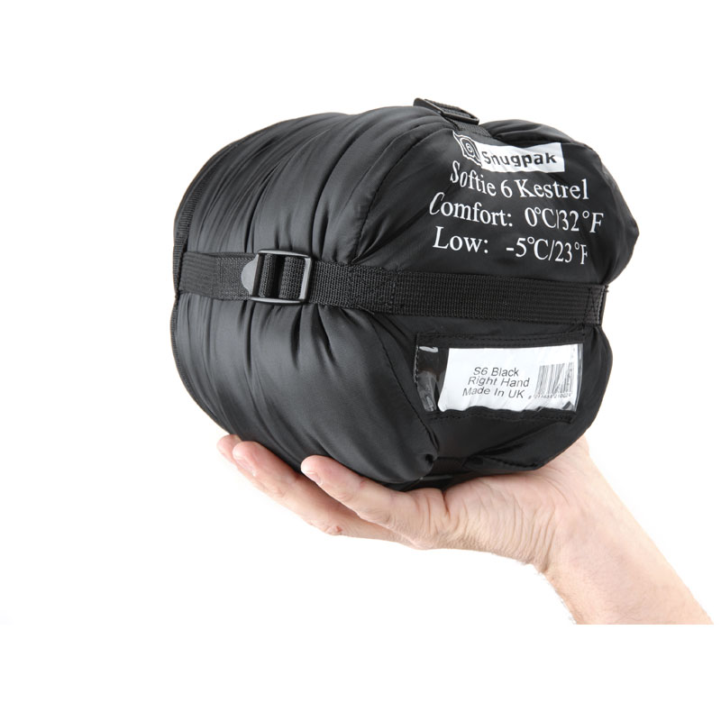 Snugpak Softie 6 Kestrel Black Right Hand Zip - KnifeCenter - 91087
