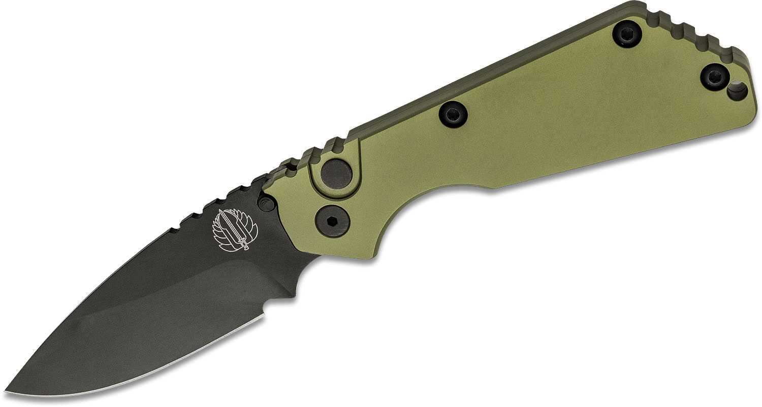 Pro-Tech Strider 2403 SnG AUTO Folding Knife 3.5" 154CM Black DLC Plain ...