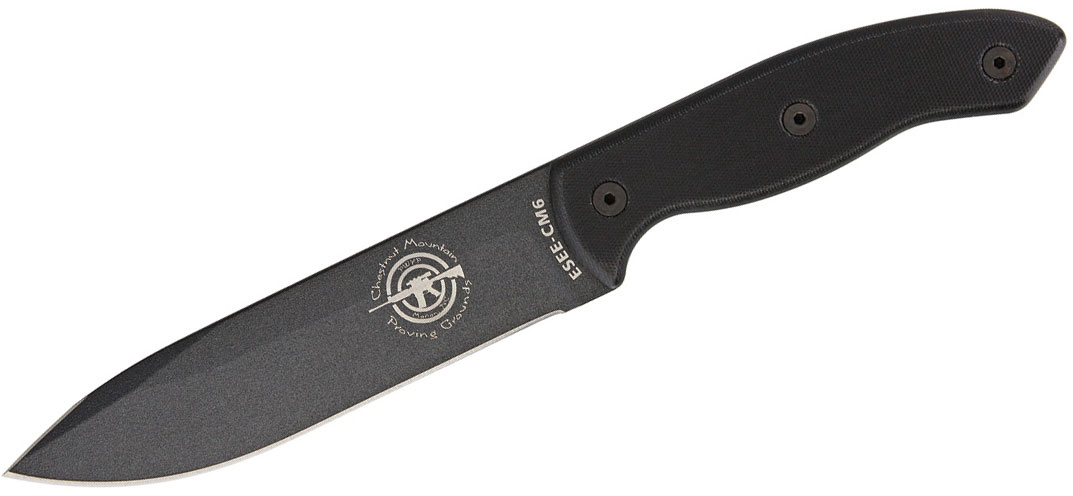 ESEE Knives CM6 Combat Knife Fixed 5.88" Gunsmoke Blade, G10 Handles ...