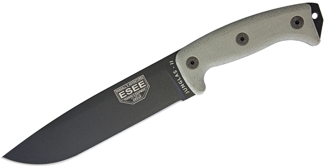 ESEE Knives Junglas-II-E Machete 8.375" 1095 Black Blade, ESEE Logo ...
