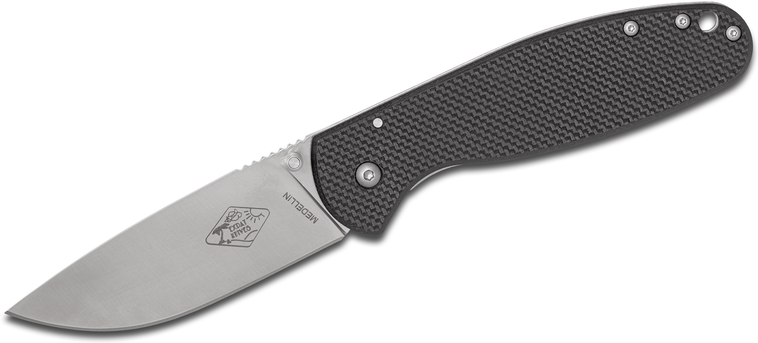 ESEE Knives Expat MEDELLIN Folding Knife 3.5" Satin Plain Blade, Black ...