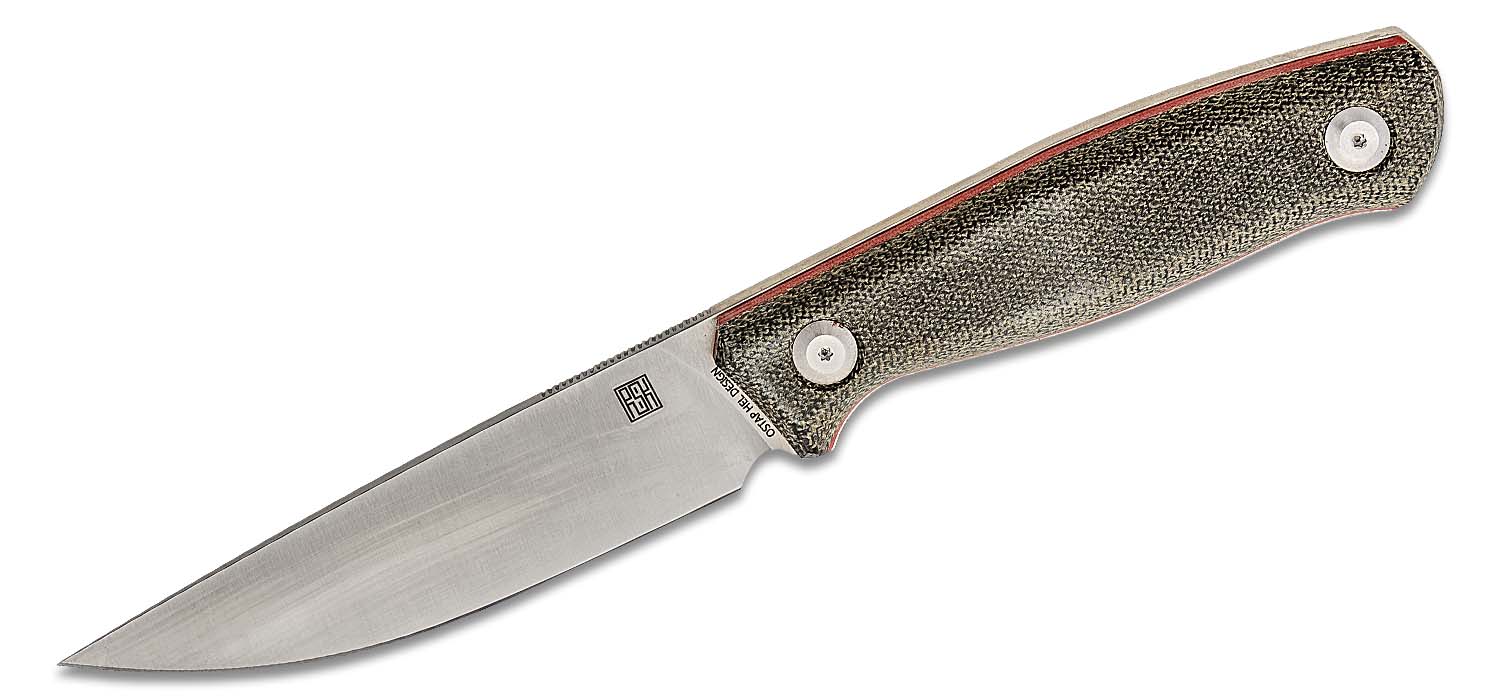 Real Steel Knives Arbiter Fixed Blade Knife 4.5" M390 Satin Drop Point ...