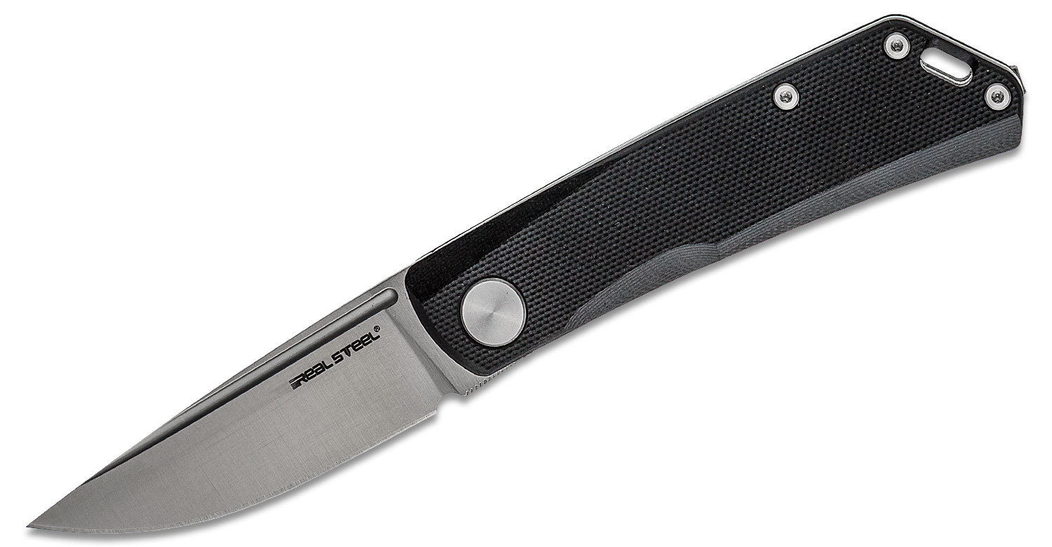 Real Steel Knives Luna Lite Slipjoint Folding Knife 2.76" Satin D2 Drop ...