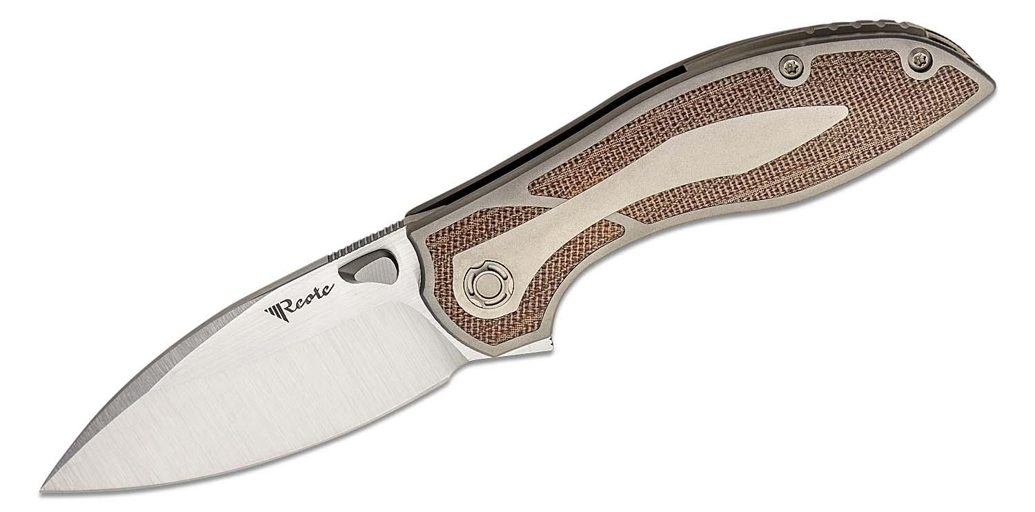 Reate Knives Iron-X Flipper Knife 3.25" M390 Satin Drop Point Blade, 3D ...