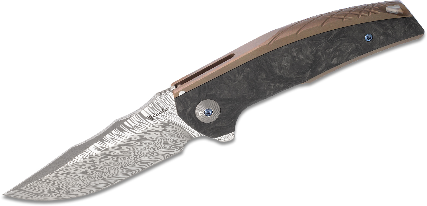 Reate Knives J.A.C.K. Integral Flipper Knife 3.94" Damasteel Blade ...
