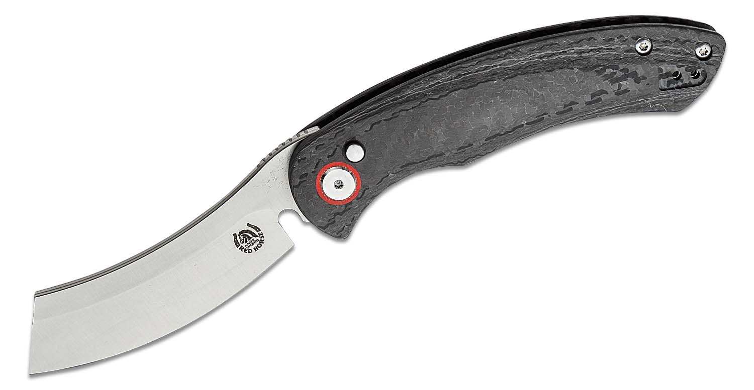 Red Horse Hell Razor P AUTO Folding Knife 3.625" S35VN Satin Plain ...