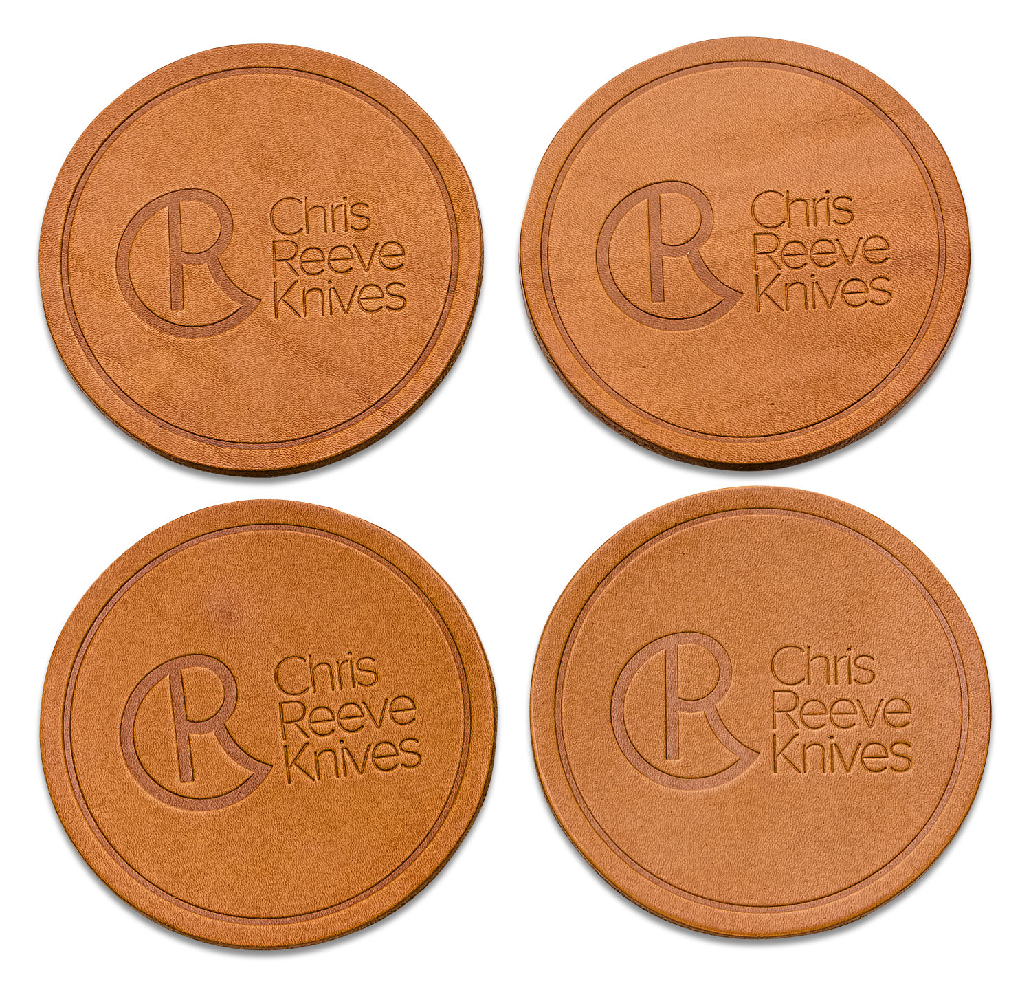 Chris Reeve Leather Coasters 4pk - KnifeCenter - CRK-2015