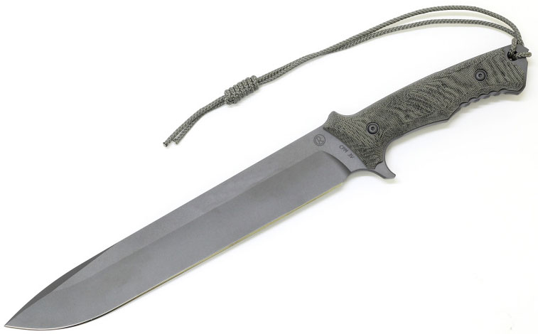 Chris Reeve Impofu Fixed 10" 3V Blade, Micarta Handles, Black Leather ...