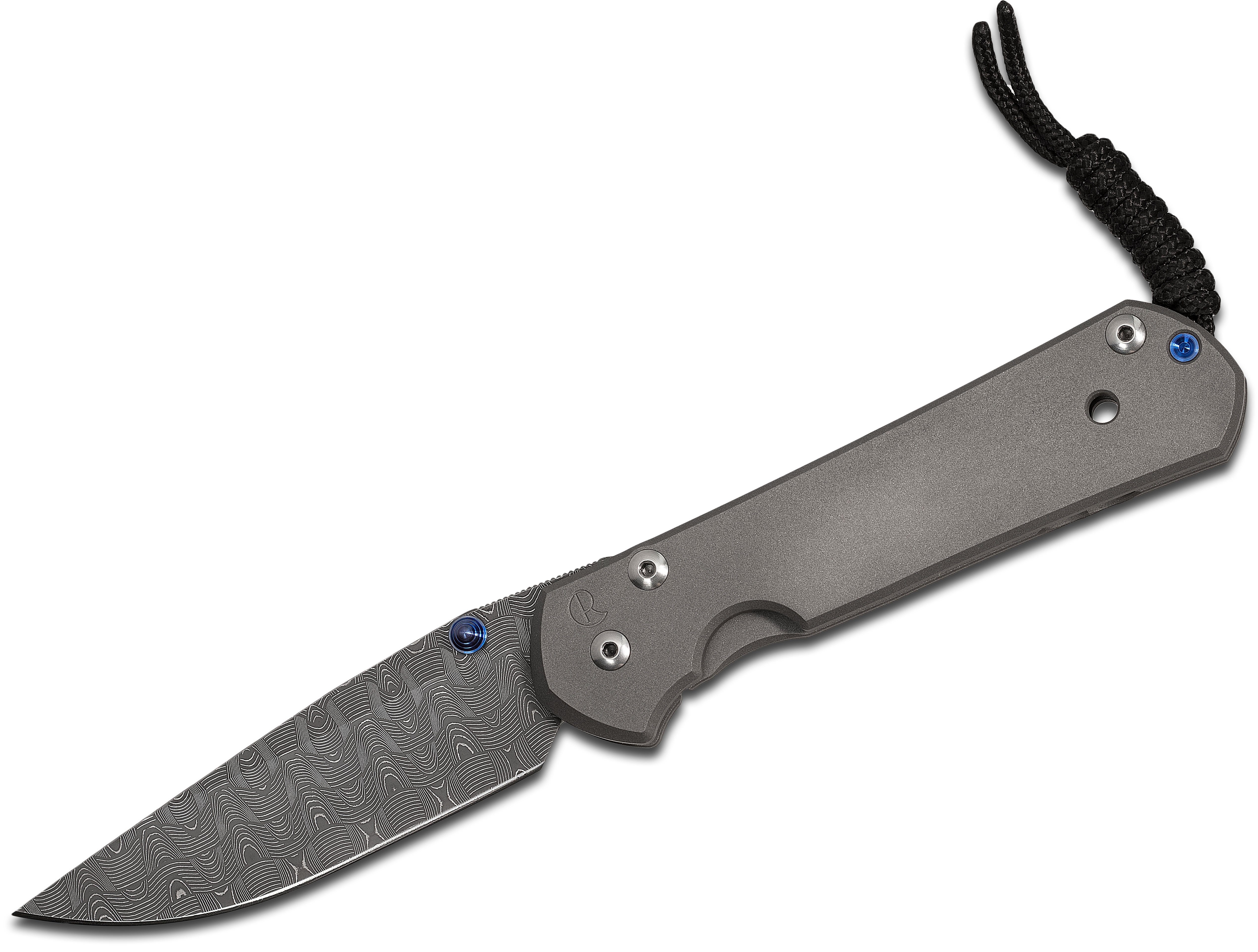 Chris Reeve Large Sebenza 21 Folding Knife 3.625" Basketweave Damascus ...