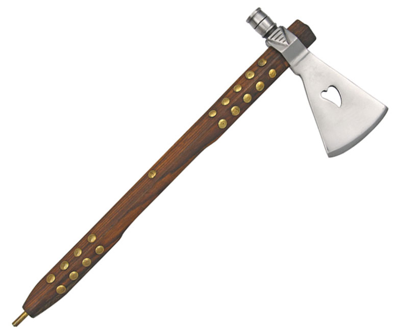 Ceremonial French Chipewa Peace Pipe Tomahawk, 13.75" Overall ...