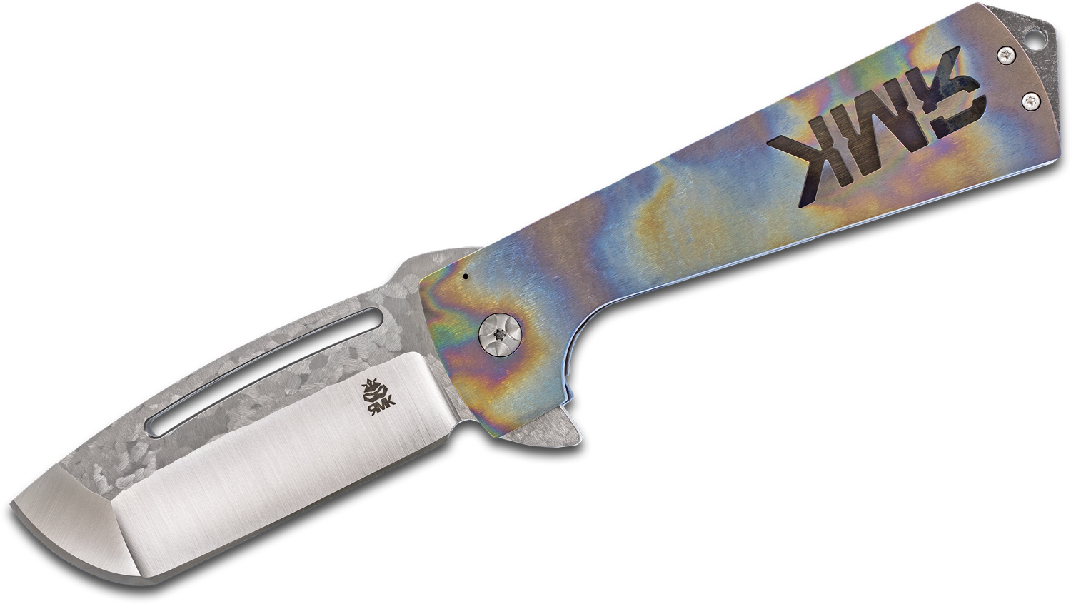 RichMade Knives Custom Fat Bastard Flipper Knife 5.5" D2 Two-Tone Tanto ...