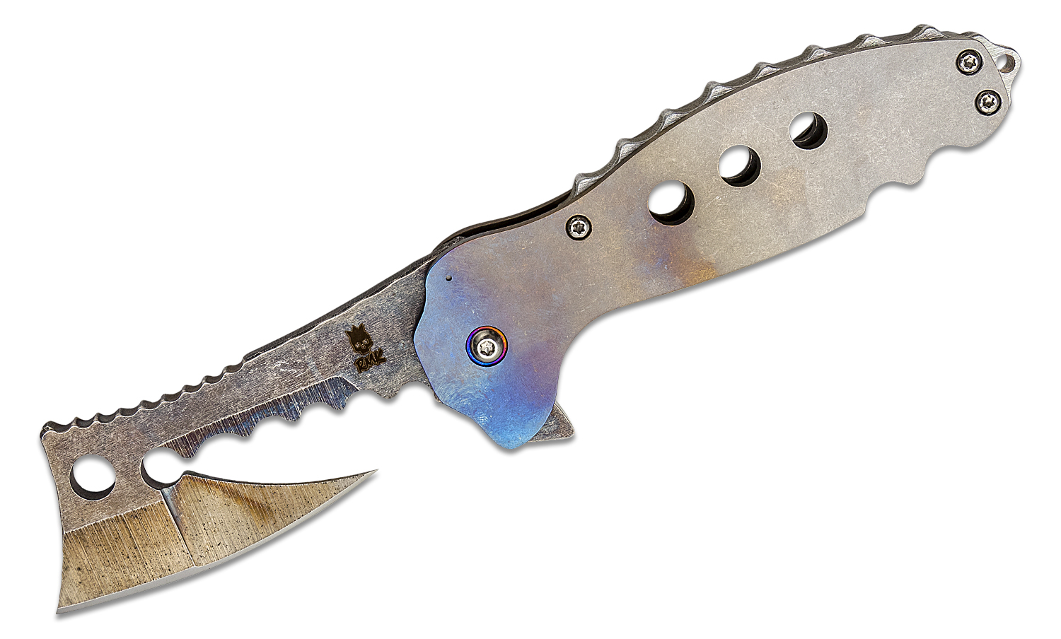 RichMade Knives Custom Large Ratchet Flipper Knife 4.125" D2 Precision ...