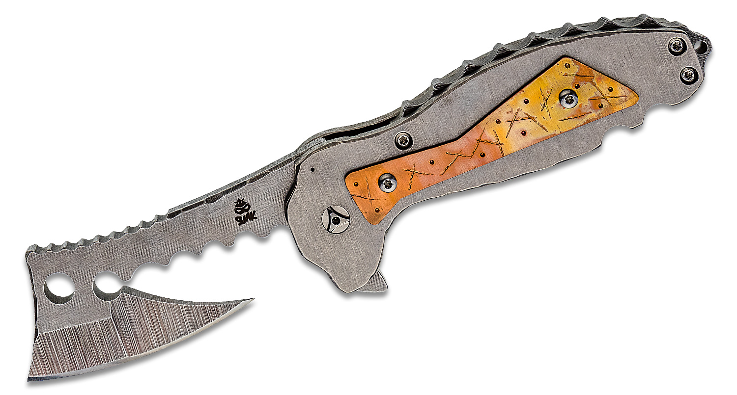 RichMade Knives Custom Large Fat Ratchet Flipper Knife 4.125" D2 ...