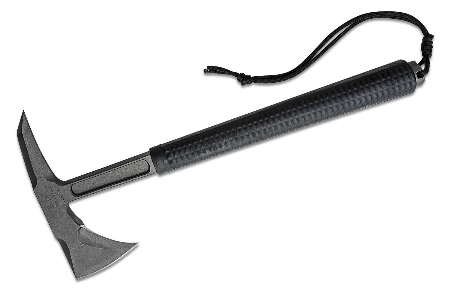 RMJ Tactical S13 Shrike Tomahawk 13.5" Overall, Black Rubber Handle ...