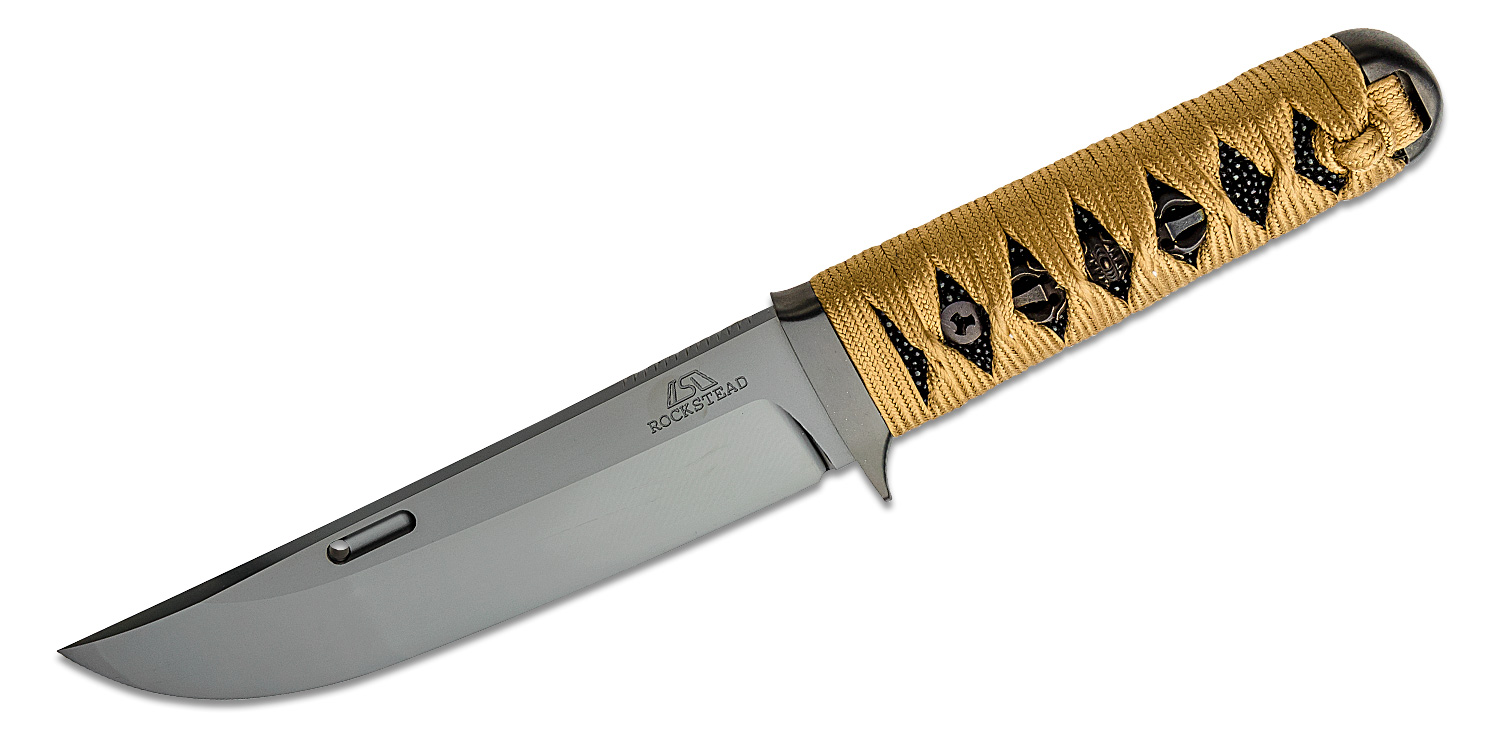 Rockstead UN-DLC Japanese Fixed Knife 5.5" YXR7 Black DLC Mirror ...