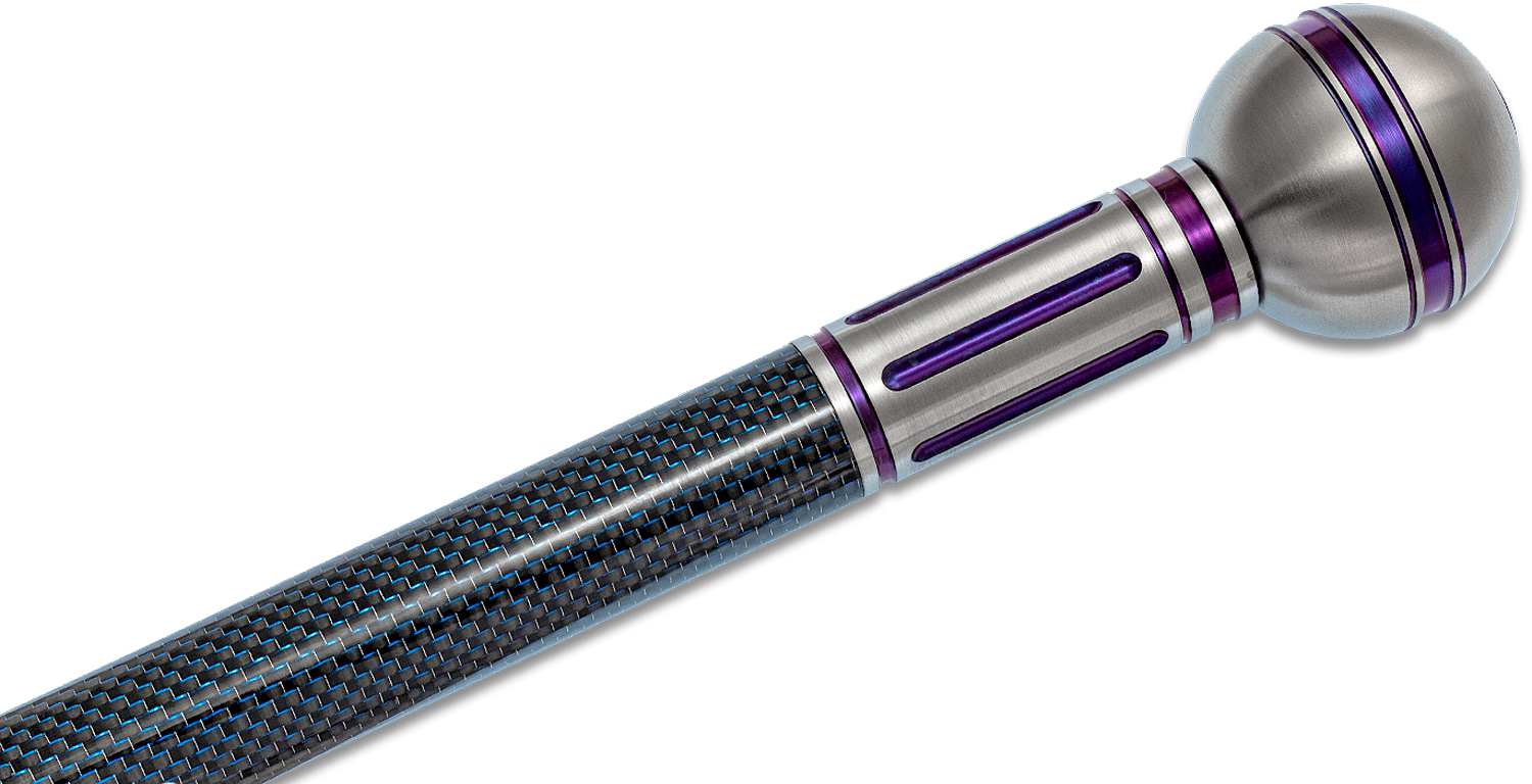 Sergey Rogovets Custom Walking Cane, Purple Titanium and Blue Lightning ...