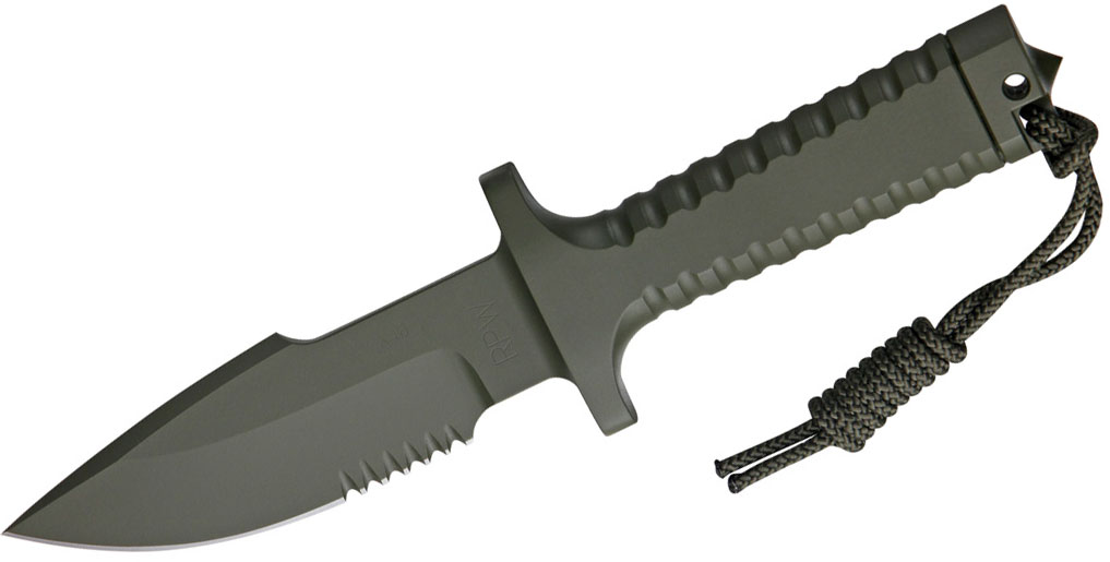 Robson RPW Knives Model X-46 Utility Survival Fixed 5" Serrated Blade ...
