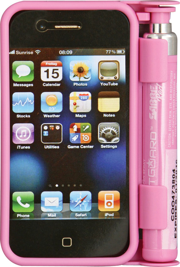 Sabre Smart Guard Pepper Spray iPhone 3 and 4 Case, Pink - KnifeCenter ...