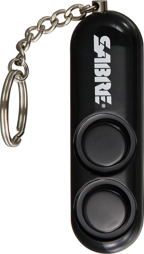 SABRE Personal Alarm with Key Ring, Black - KnifeCenter - PA-01