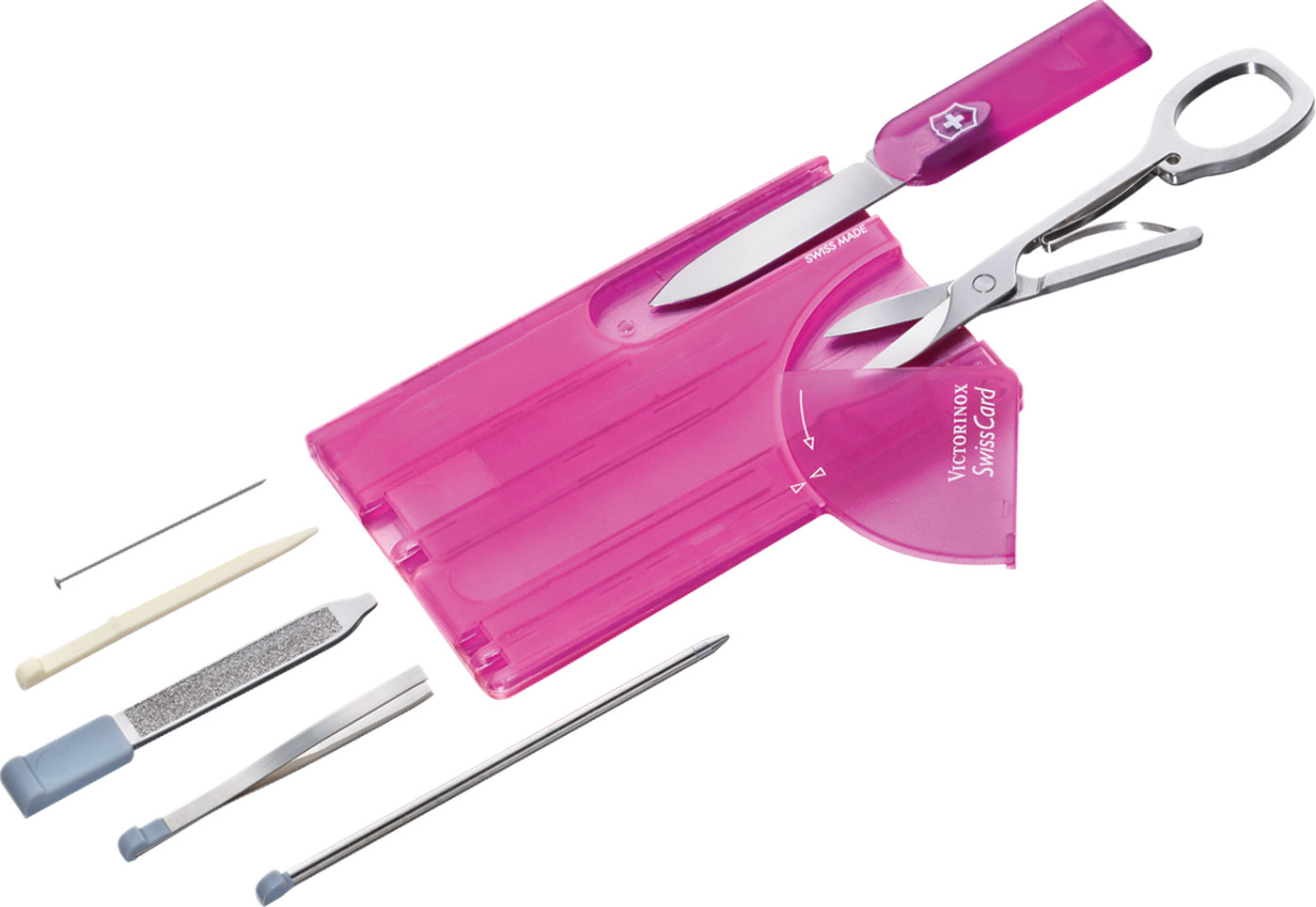 Victorinox Swiss Army SwissCard Multi-Tool, Translucent Pink (Old Sku ...