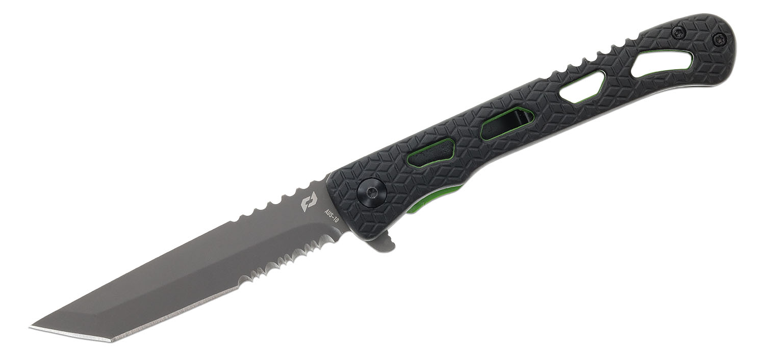 Schrade Delta Class Inert CLR Flipper Knife 3.5" AUS-10 Ti-Nitride ...