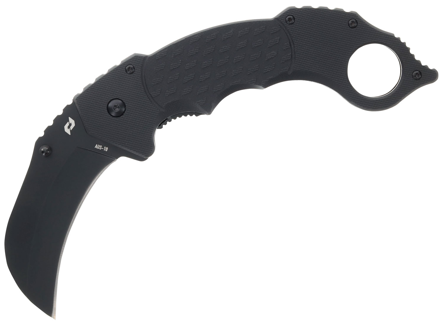 Schrade Delta Class Boneyard Folding Karambit 2.75" AUS-10 Black ...