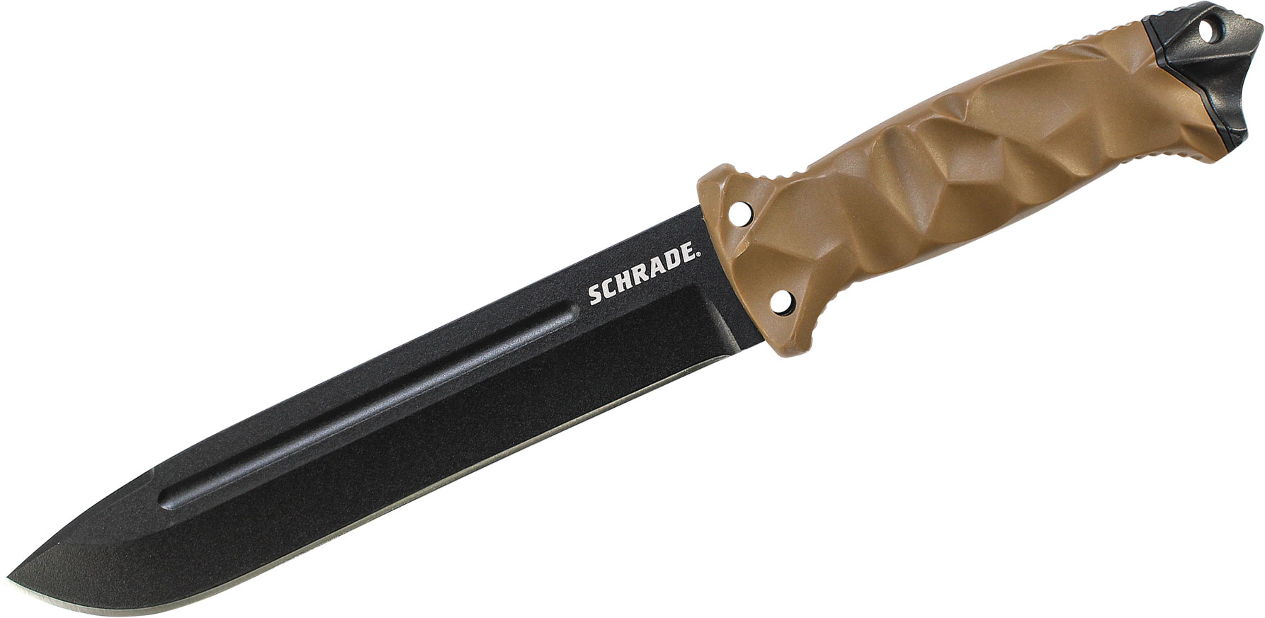 Schrade SCHF40LD Fixed 7.86" Black Blade, Glass FIlled Nylon Handles ...