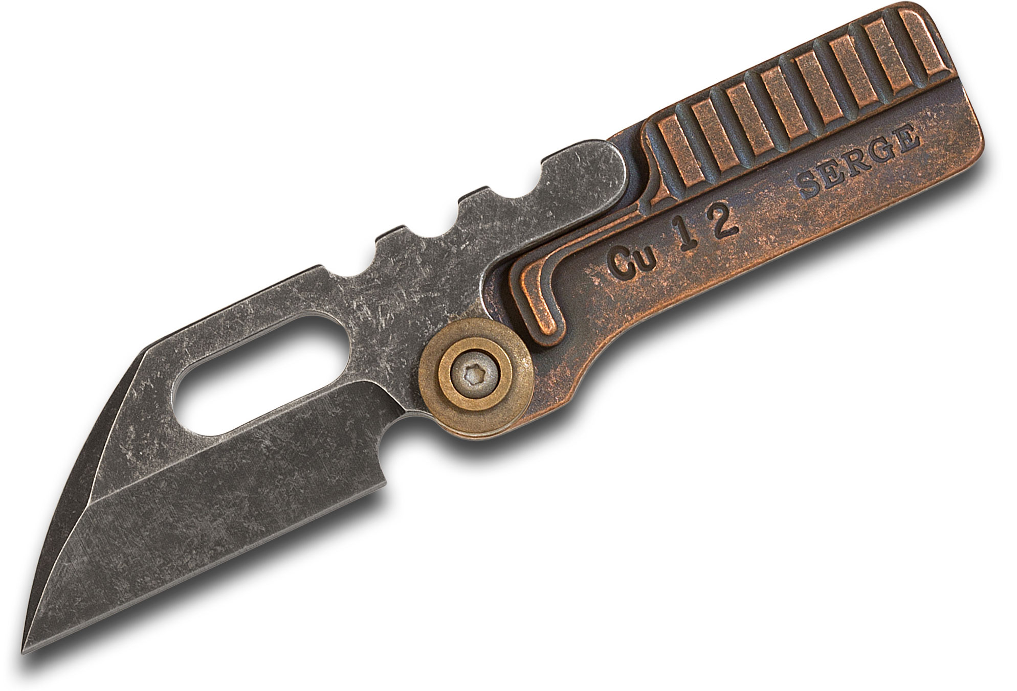 Serge Panchenko Custom Thorn Friction Folder 1.5" Black Stonewashed W2 ...