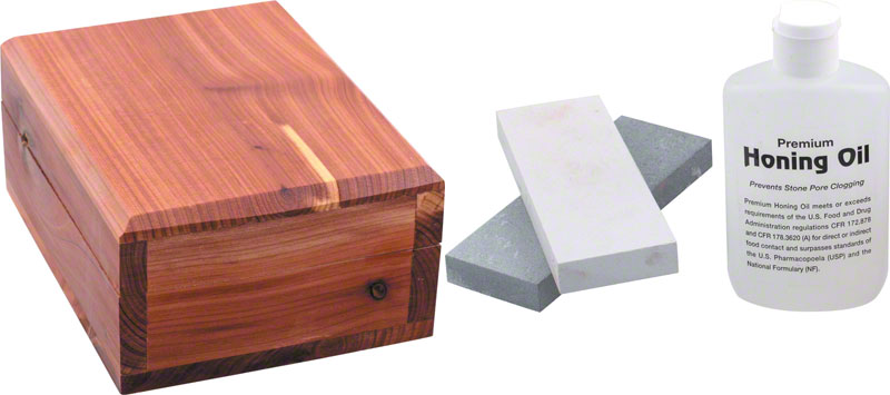 Arkansas Sharpener Deluxe Honing Kit with Wood Storage Box ...