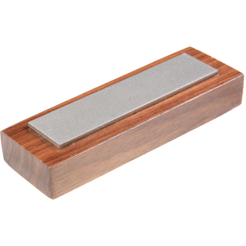 EZE-LAP Coarse Stone on a Walnut Pedestal. No Groove - 1" x 4" Diamond ...