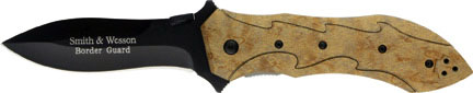 Smith & Wesson Border Guard (Large) 4" Plain Blade, Desert Camo ...