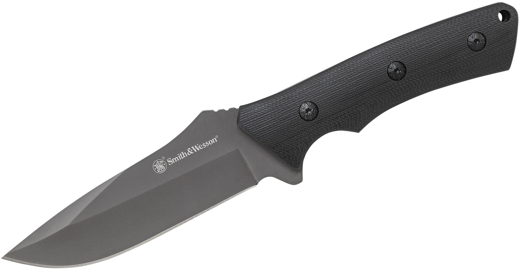 Smith & Wesson SWF1L Combat Knife Fixed 4-1/2" Gray Blade, Black G10 ...