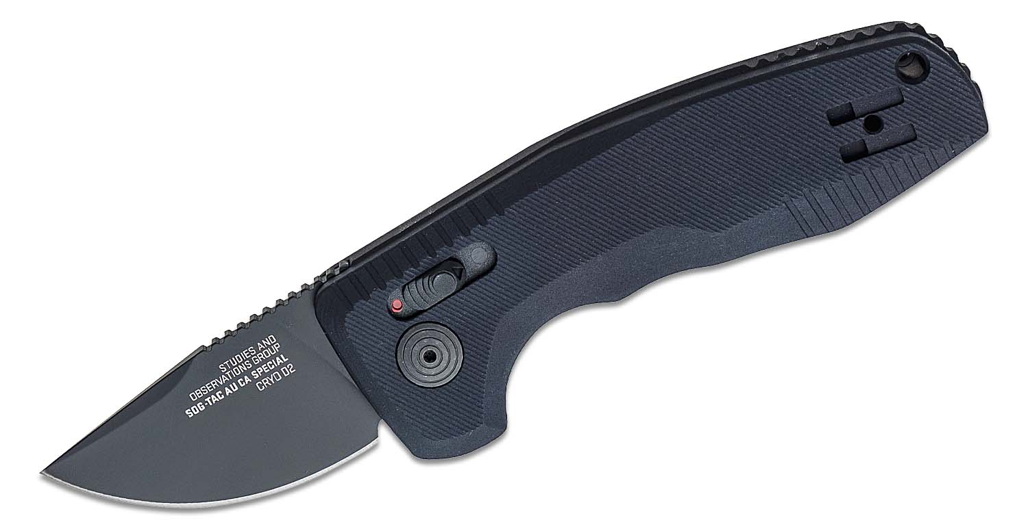SOG SOG-TAC AU Compact California Special AUTO Folding Knife 1.96" D2 ...