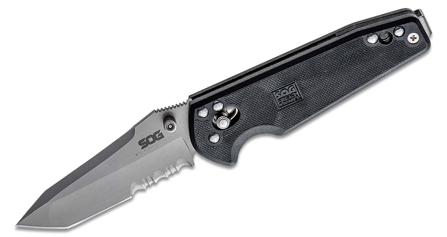 SOG MXV72 X-Ray Vision Mini Folding Knife 3" VG10 Bead Blast Combo ...