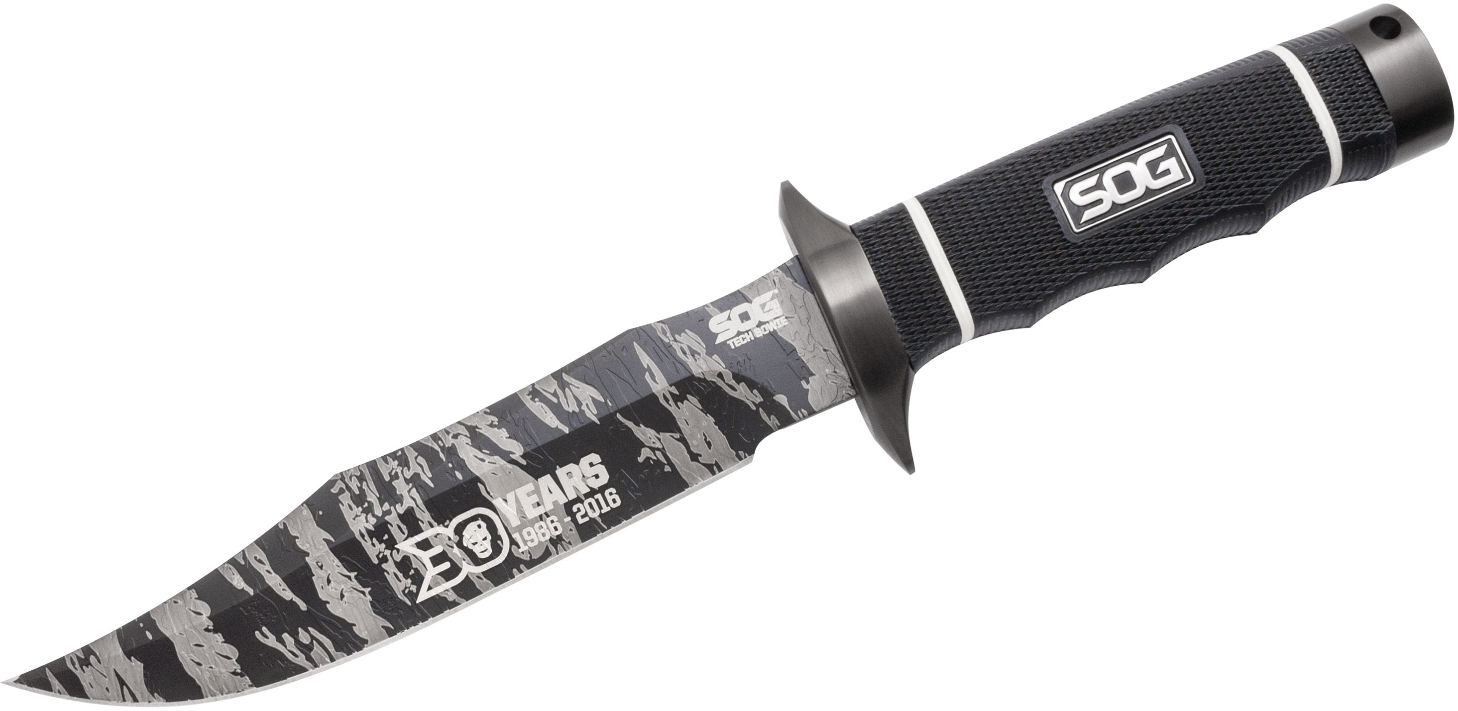 SOG ANV1001 30th Anniversary Series Tech Bowie Fixed 6.4" Tigerstripe ...