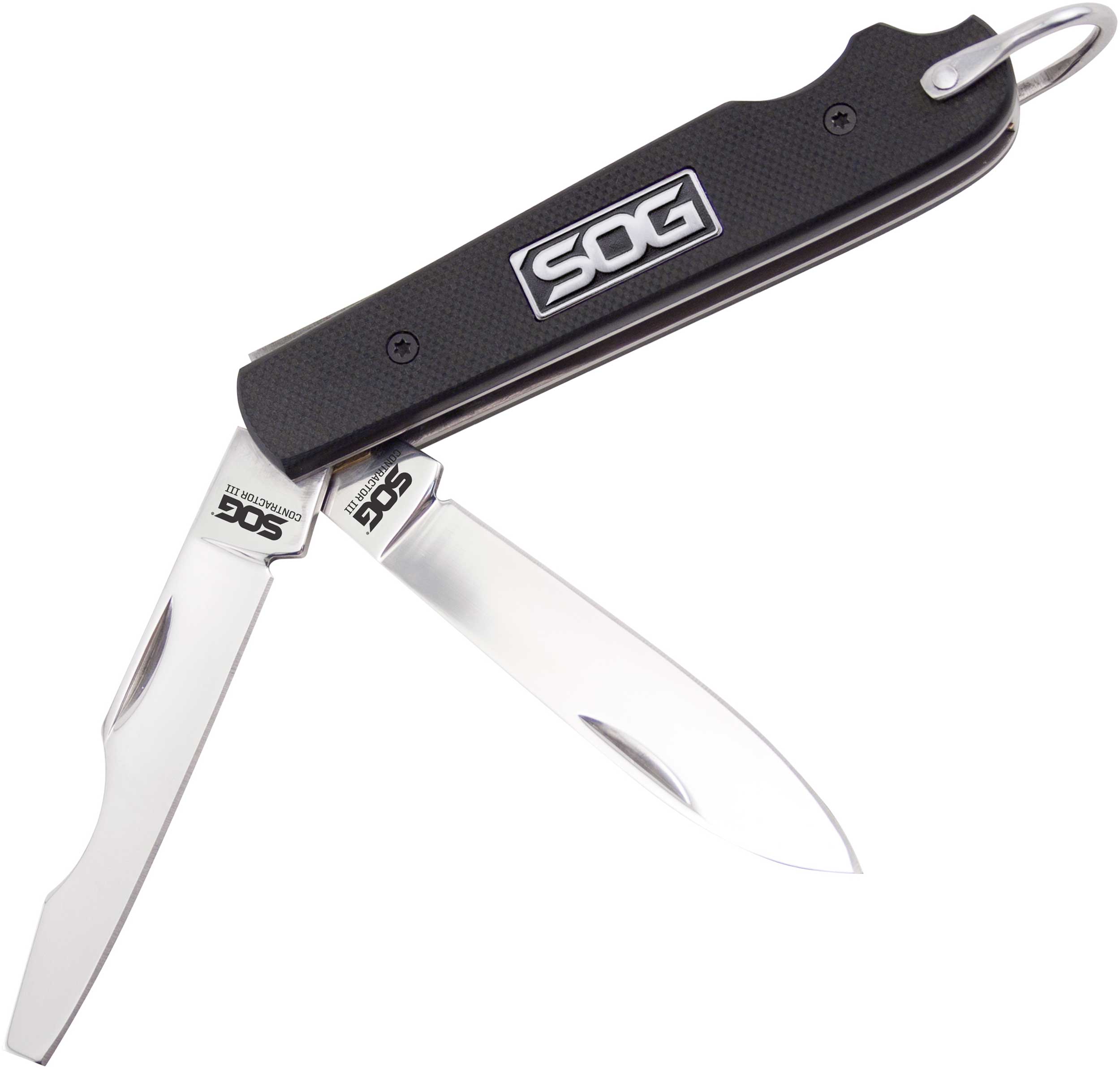SOG EL-30 Contractor III Folding Knife 2.875" Satin Plain Blade, G10 ...