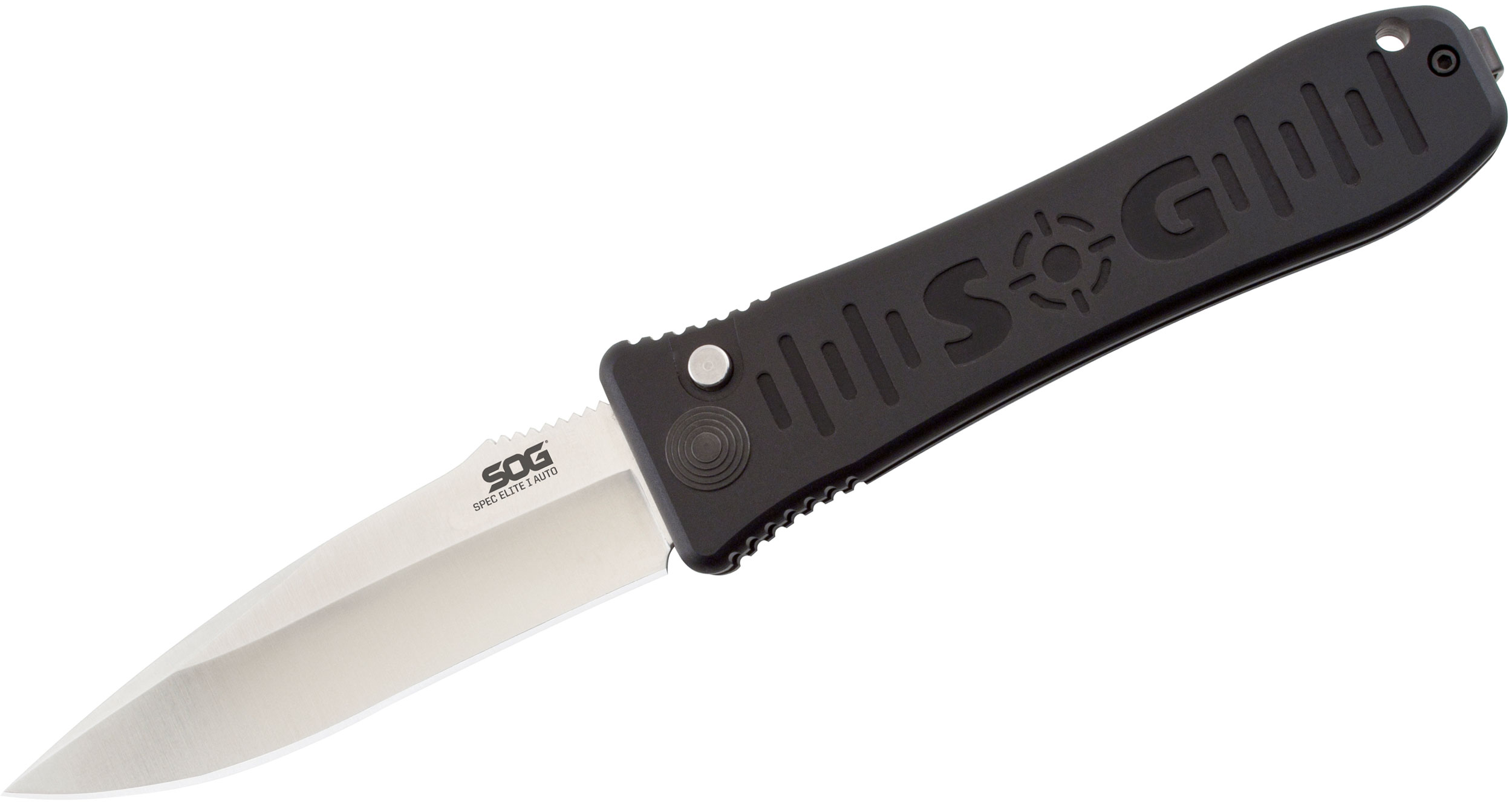 SOG Spec-Elite I AUTO Folding Knife 3.5" Satin Plain Blade, Aluminum ...