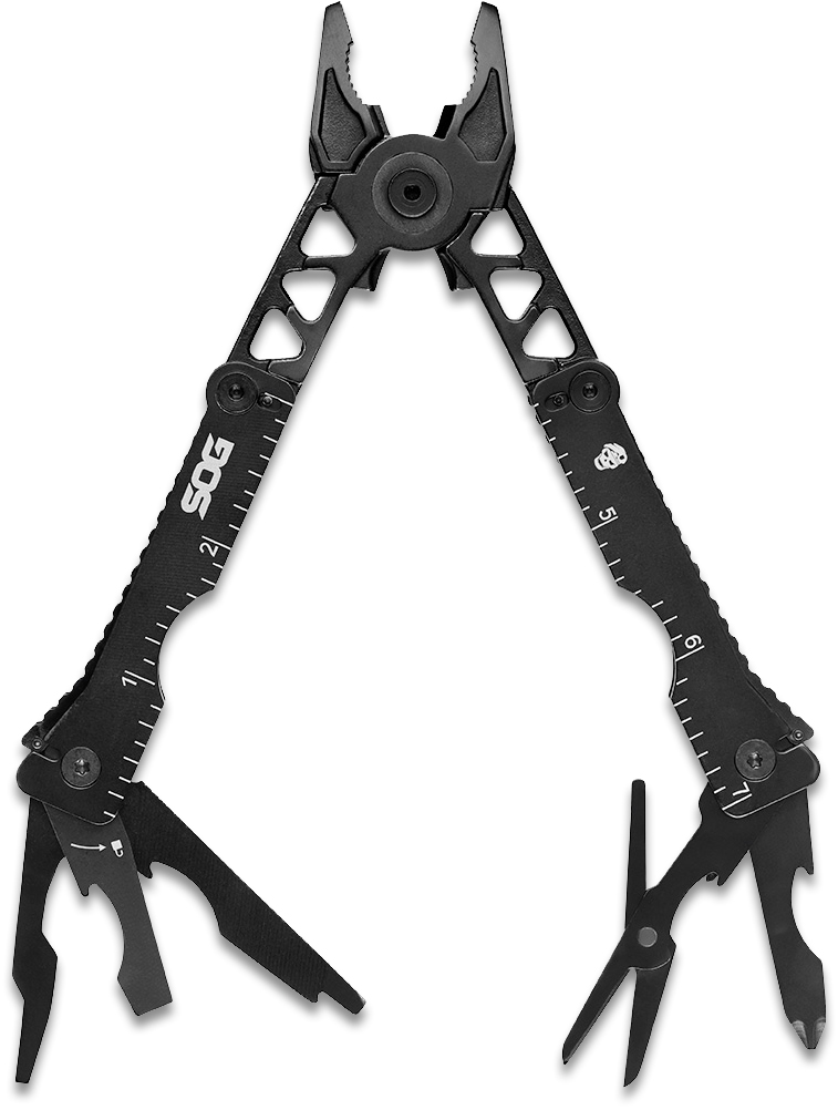 SOG Sync II Traveler Detachable Multi-Tool with Belt Buckle, 12 Tools ...