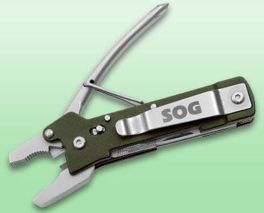 SOG Micro ToolClip (Green) Multi-Tool, 3.75" Closed - KnifeCenter - TC ...