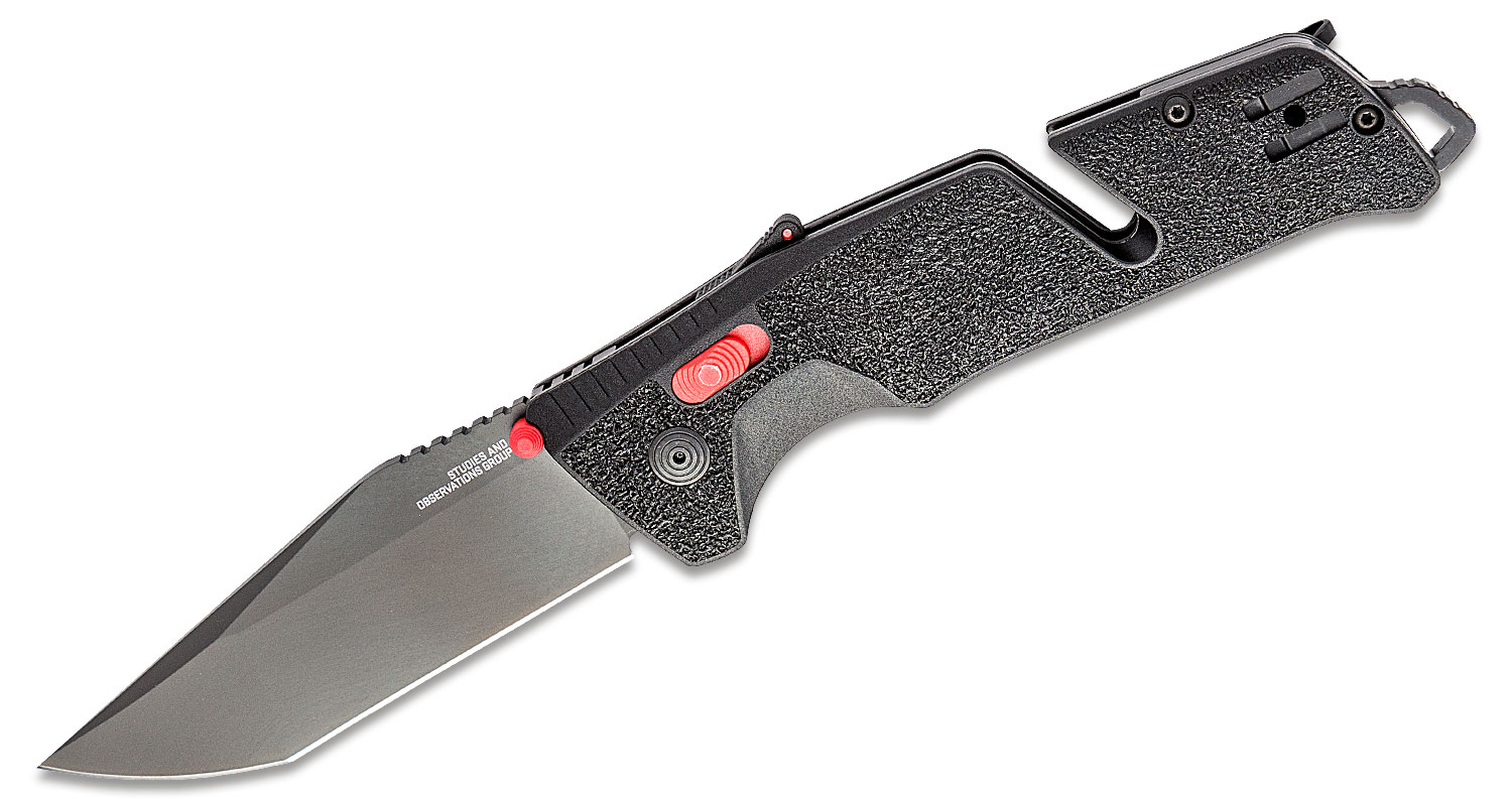Reviews and Ratings for SOG Trident AT Black and Red Assisted Folding ...