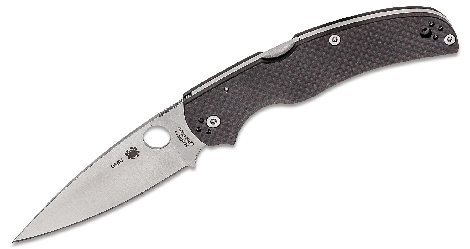 Spyderco Native Chief Folding Knife 4.08" S90V Satin Plain Blade ...