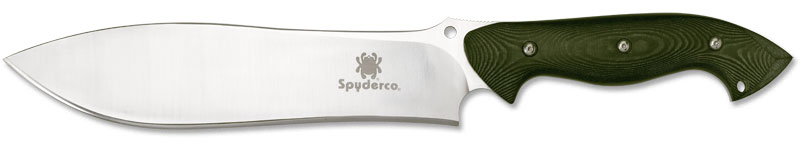 Spyderco Hossom Forester 9-1/8" Fixed Blade, Green Micarta Handles ...