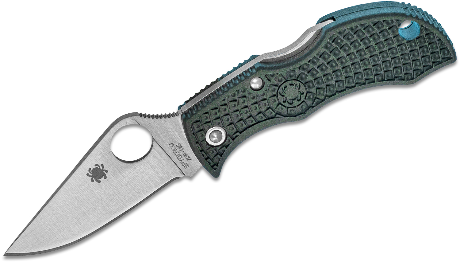 Spyderco Manbug Folding Knife 1-7/8" ZDP-189 Plain Blade, B.R. Green ...