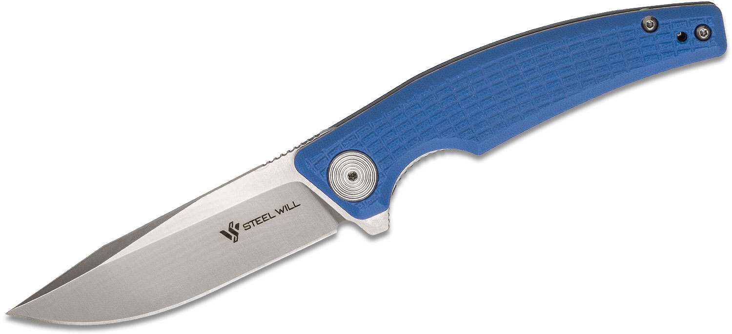 Steel Will F61-11 Shaula Flipper Knife 3.38" D2 Satin Clip Point Blade ...