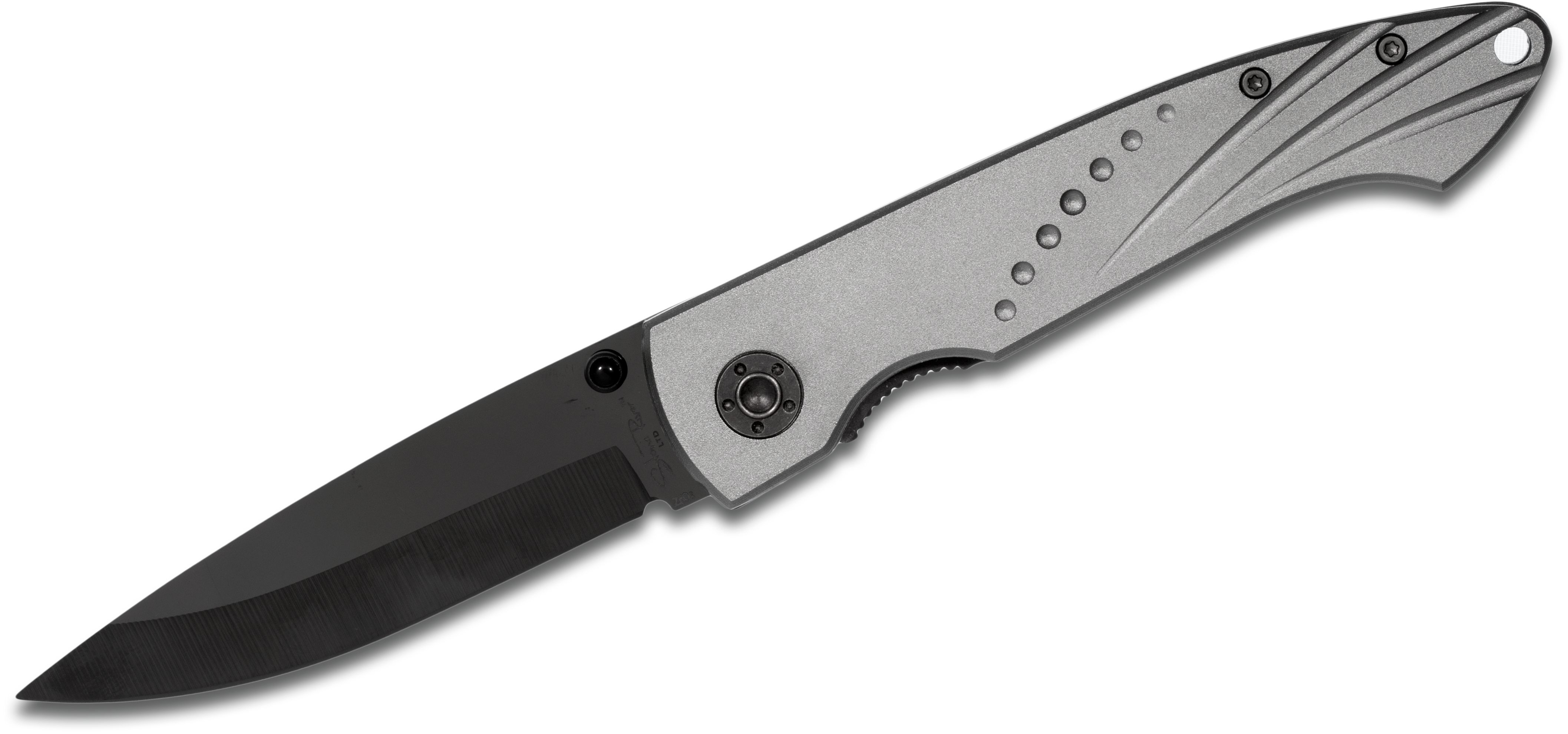 Stone River Gear Folding Knife 3.25" Black Ceramic Drop Point Blade ...