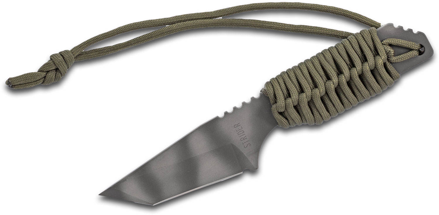 Strider Knives DB Fixed Blade Knife 3" S30V Tiger Stripe Tanto, Green ...